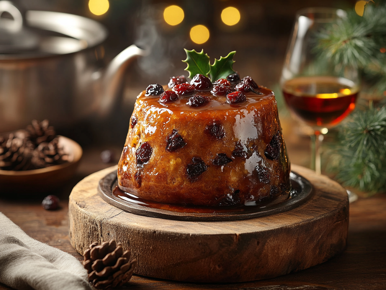 Festive British Plum Duff: A Traditional Steamed Delight