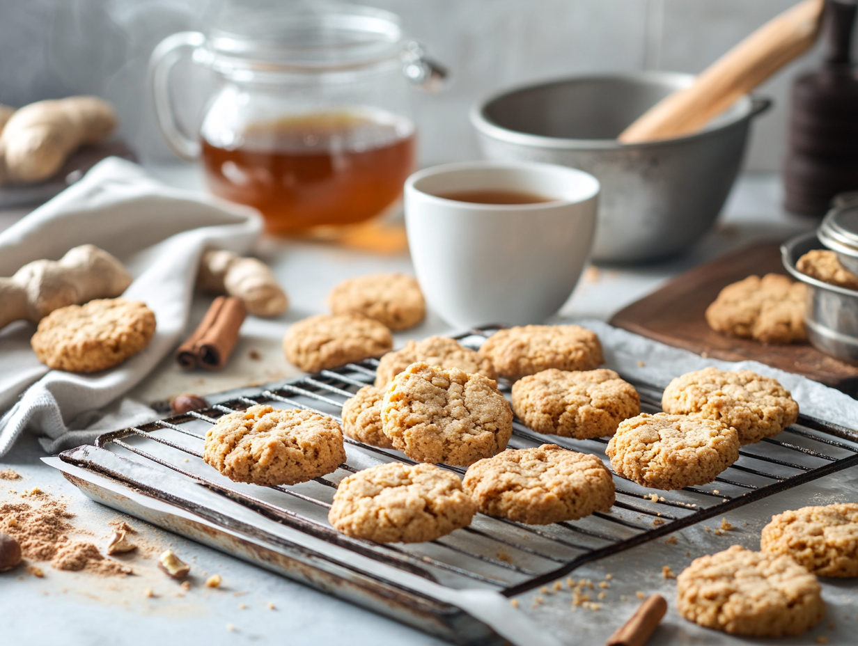 Spicy Crunch: Classic British Ginger Nut Biscuits Delight