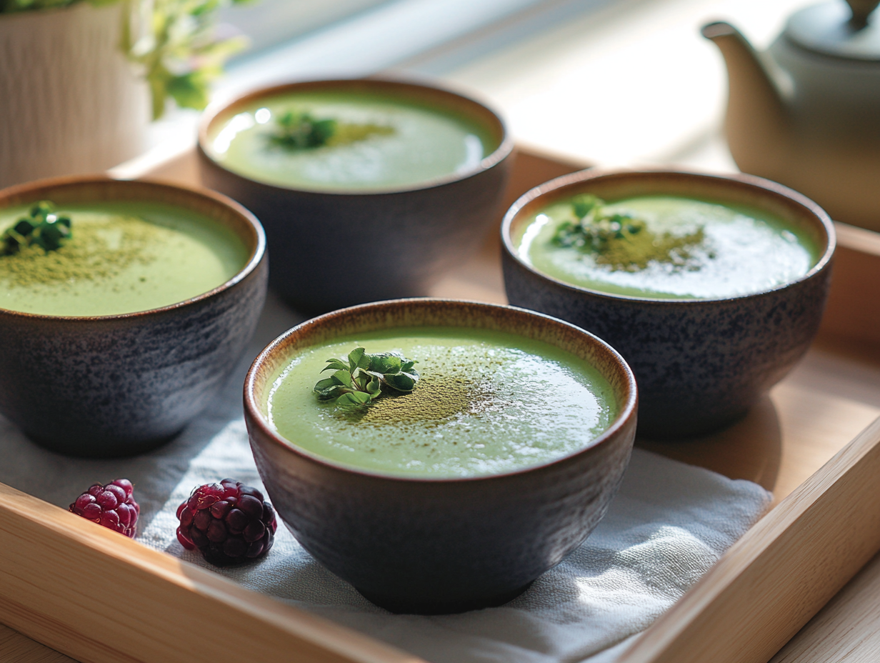 Elegant Matcha Pudding: A Silky Japanese Dessert Delight
