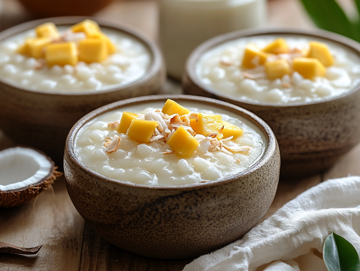 Creamy Tropical Coconut Tapioca Pudding Delight