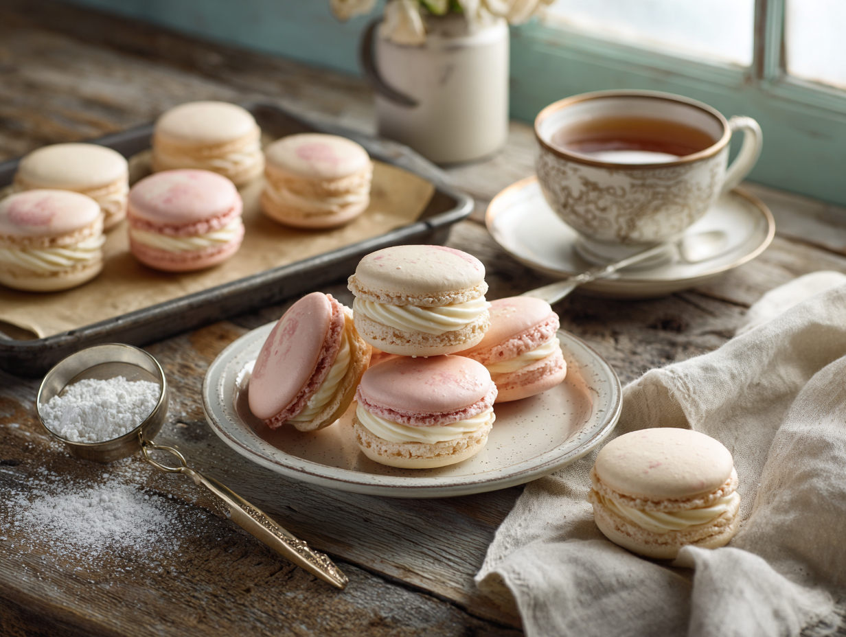 Parisian Perfection Classic French Macarons with Vanilla Buttercream