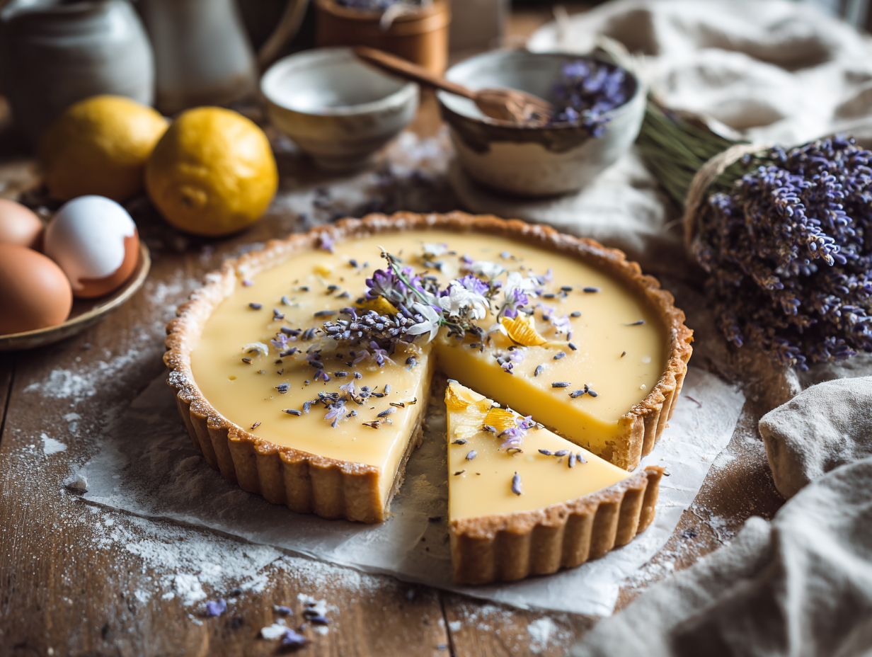 Provence-Inspired Lemon Lavender Tart Delights the Senses