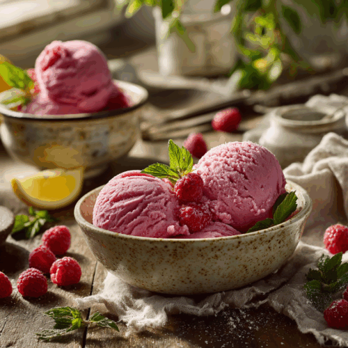 Tuscan Summer Delight: Creamy Raspberry Gelato Recipe