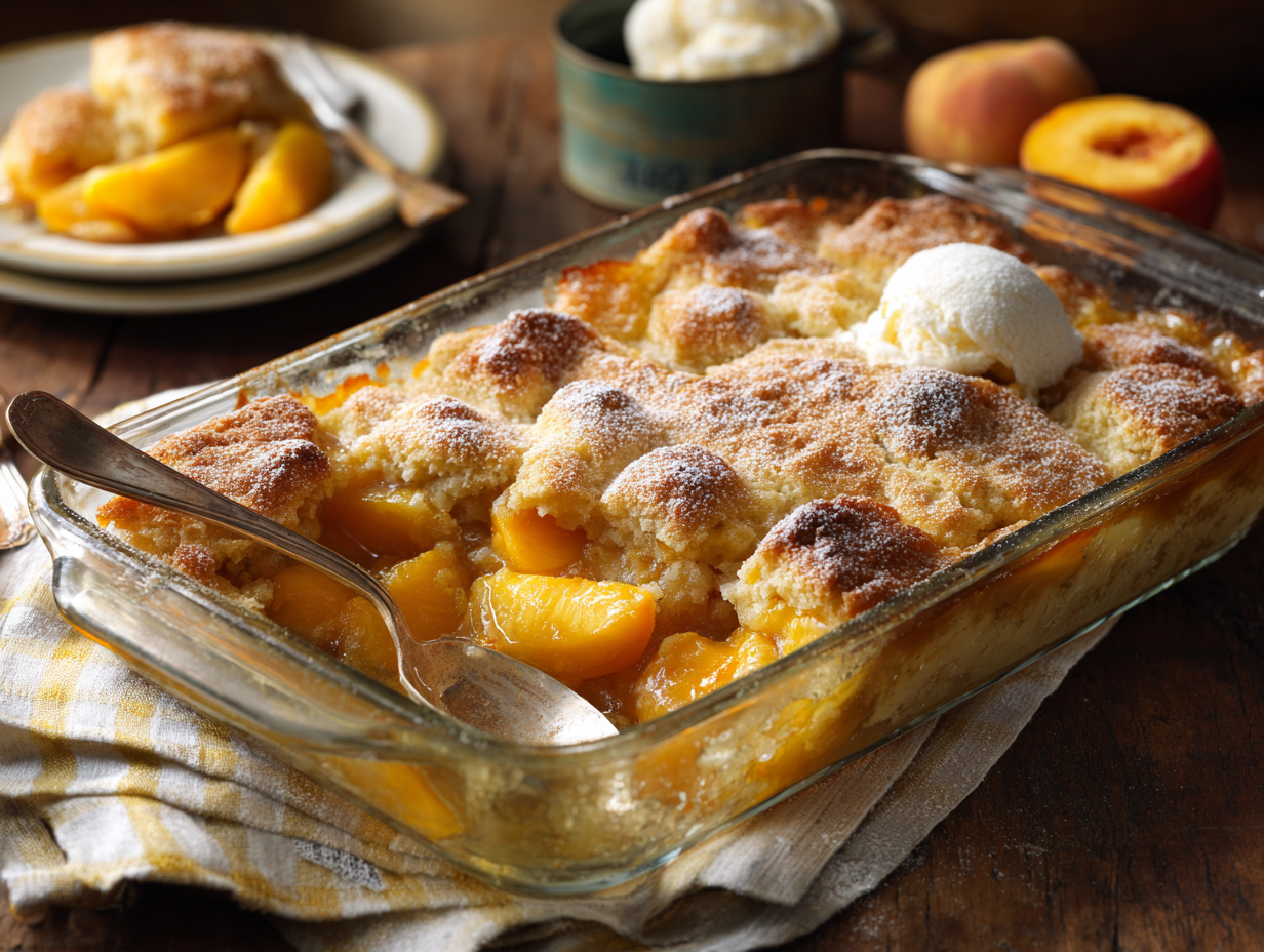 Southern Comfort Canned Peach Cobbler Delights