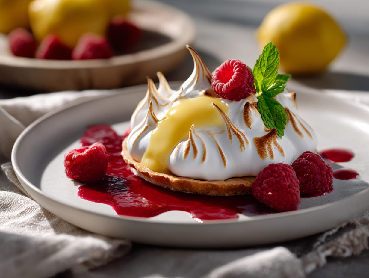 Artistic Deconstruction of Classic Lemon Meringue Tart