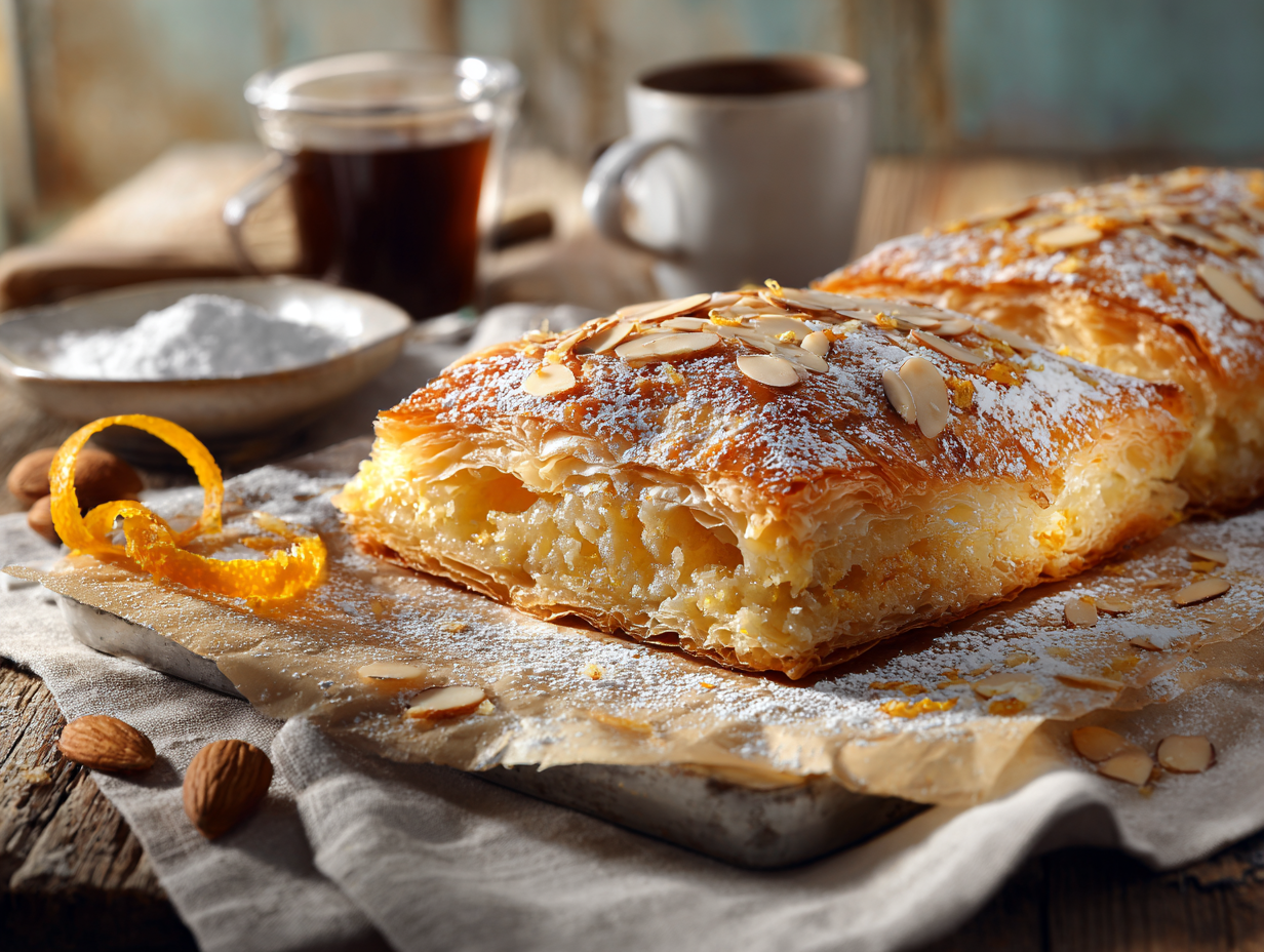 Elegant French Almond Puff Pastry Dessert Delight