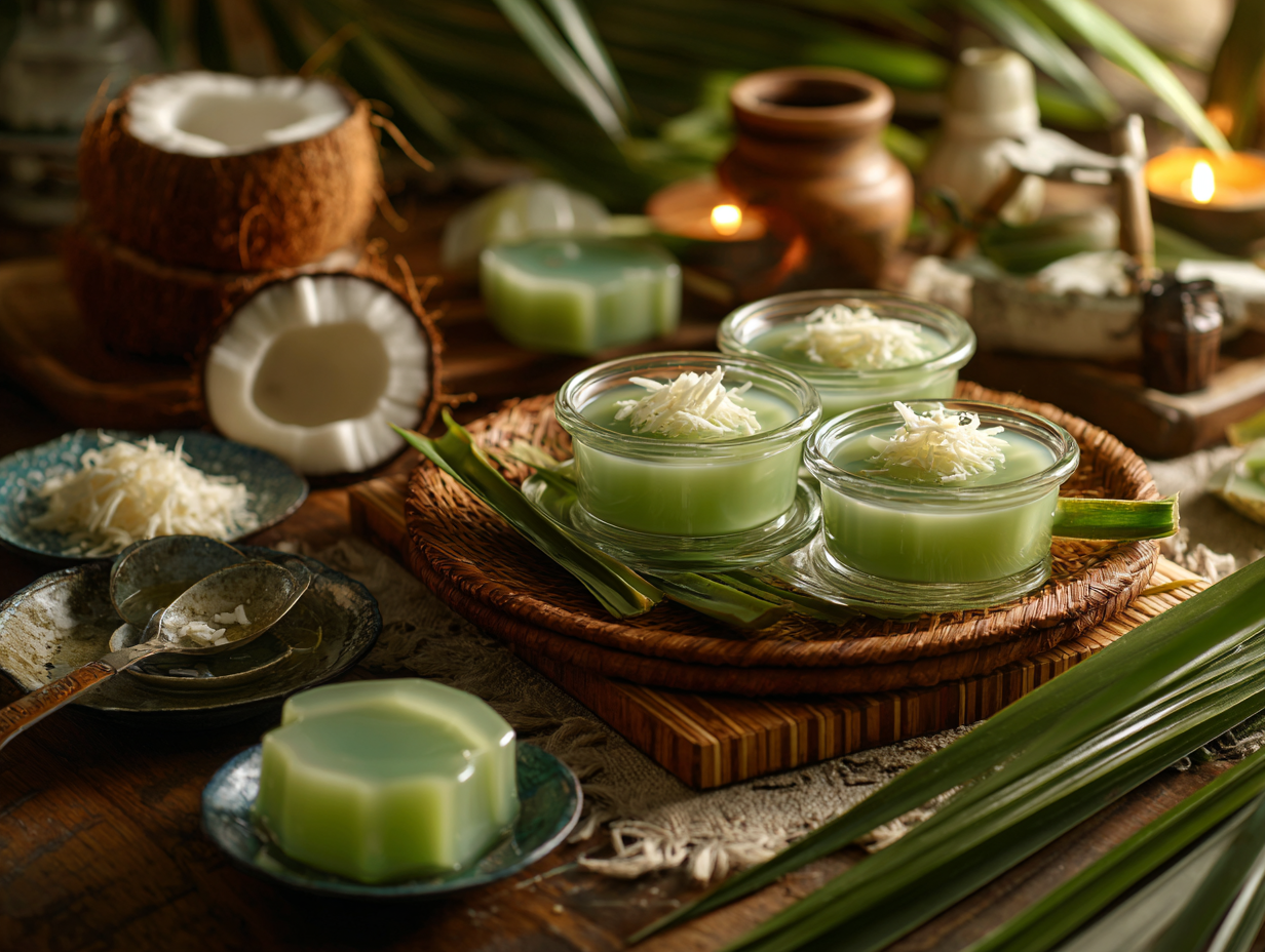 Tropical Pandan Coconut Jelly: A Southeast Asian Sweet Treat
