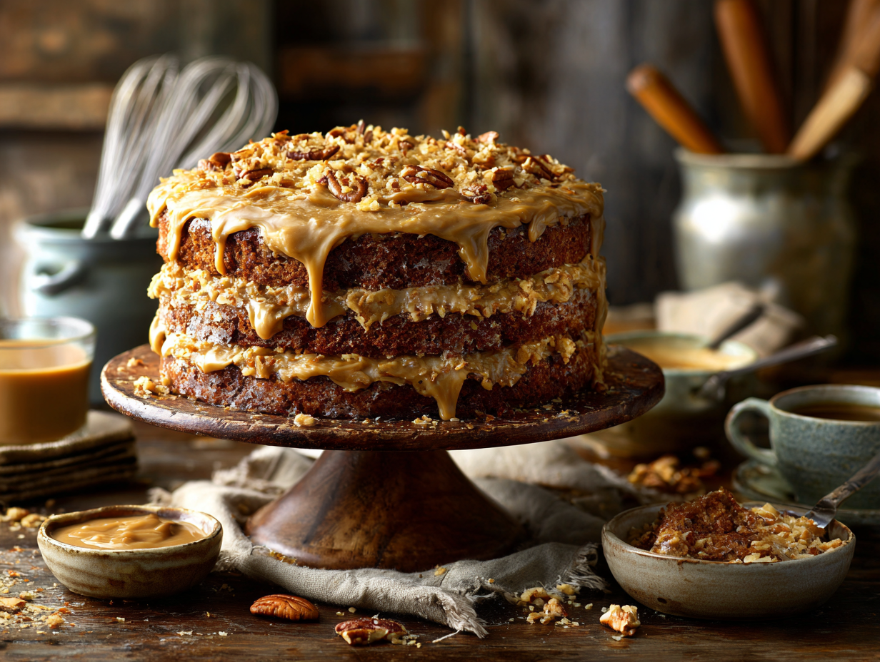 A Sweet American Classic German Chocolate Cake