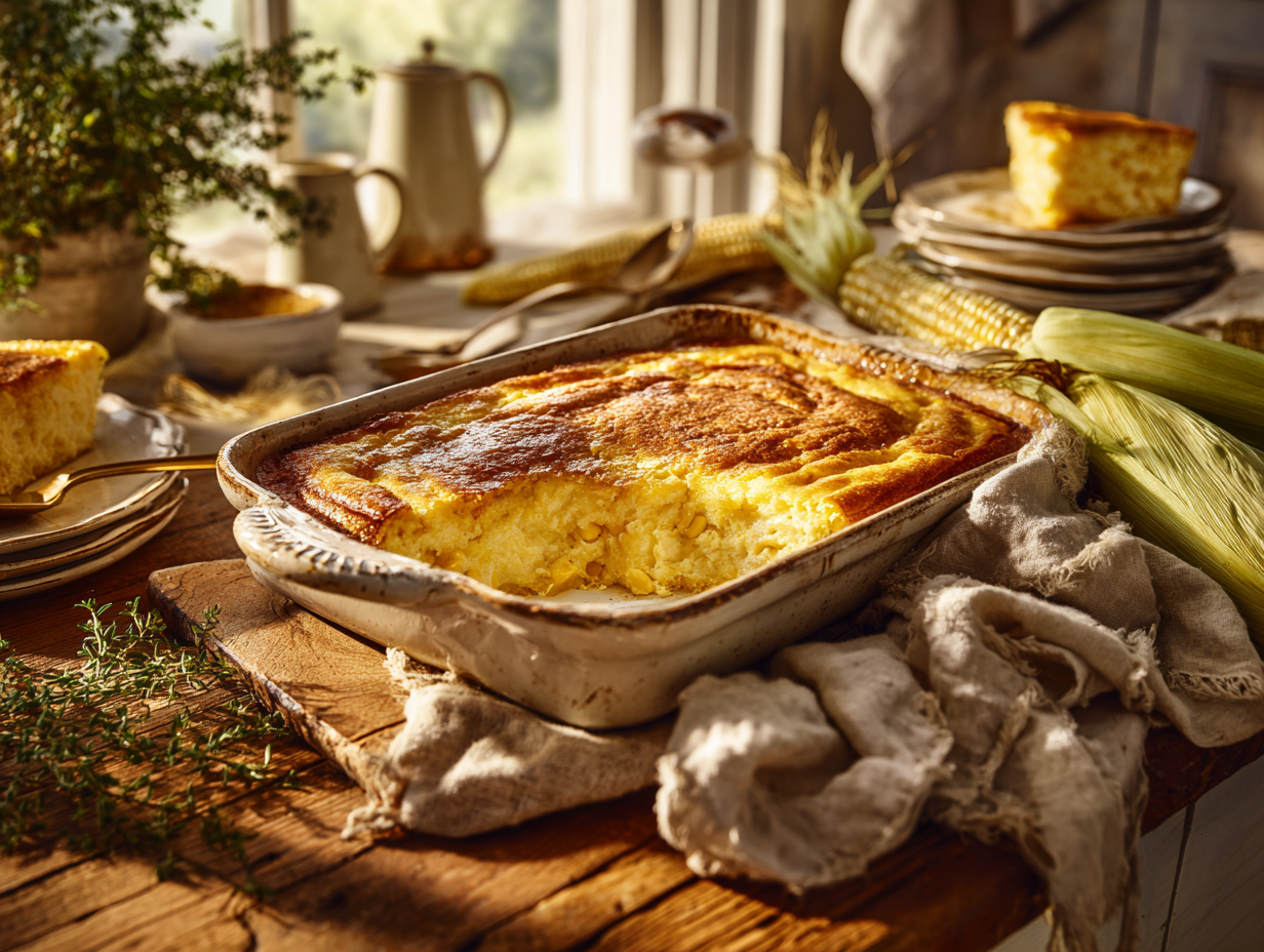 Southern Comfort: A Creamy Corn Pudding Tradition